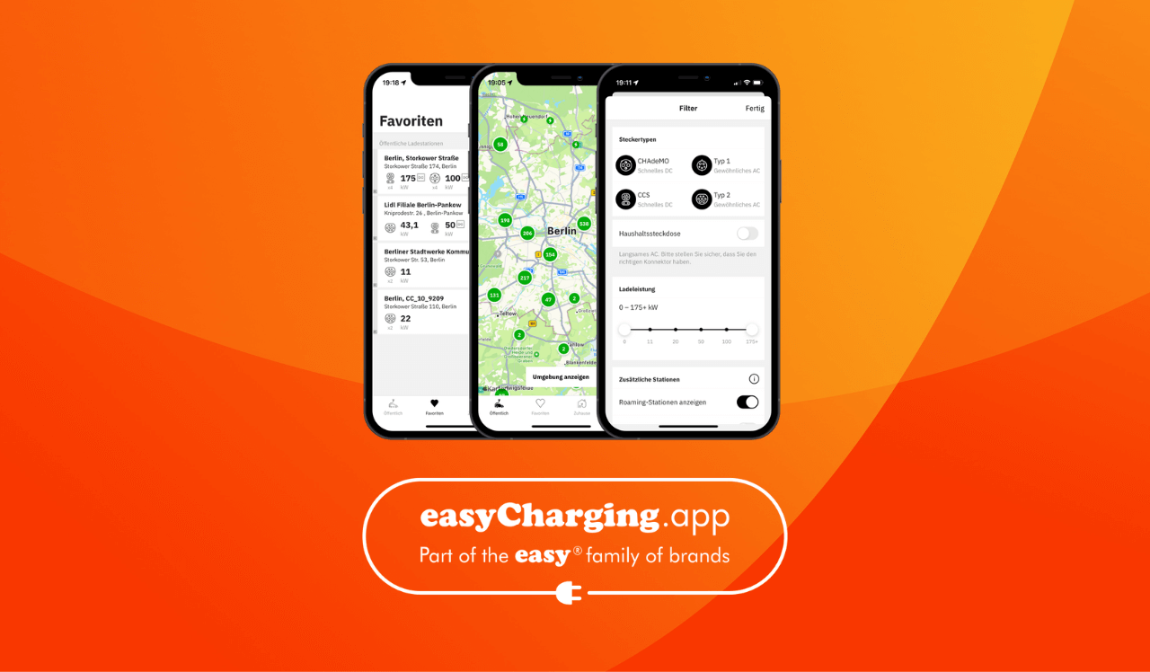 Elektrofahrzeug-Ladestationen in Europa - easyCharging